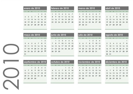 Calendarios del 2010 (Plantillas para descargar) - Nestavista